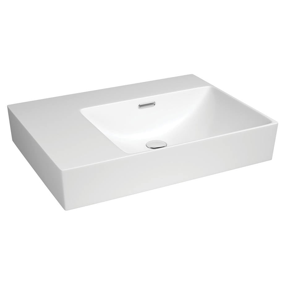 Tono Care Wall Basin, Right Bowl, Gloss White – Schots Home Emporium