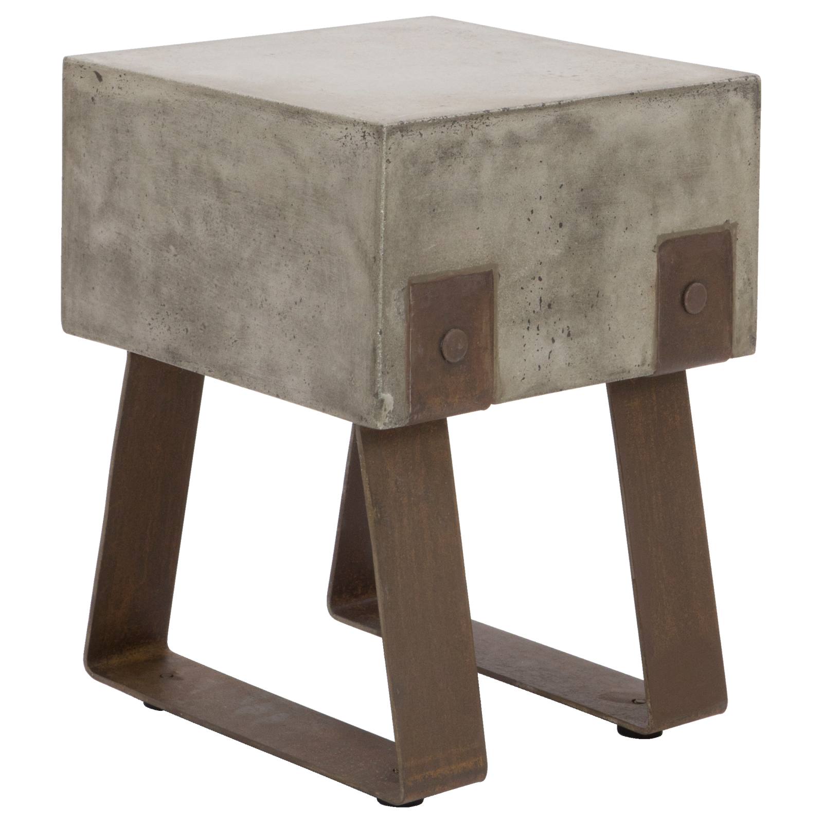 Vader Concrete Stool Dark Grey (w/ Rust Legs) – Schots Home Emporium