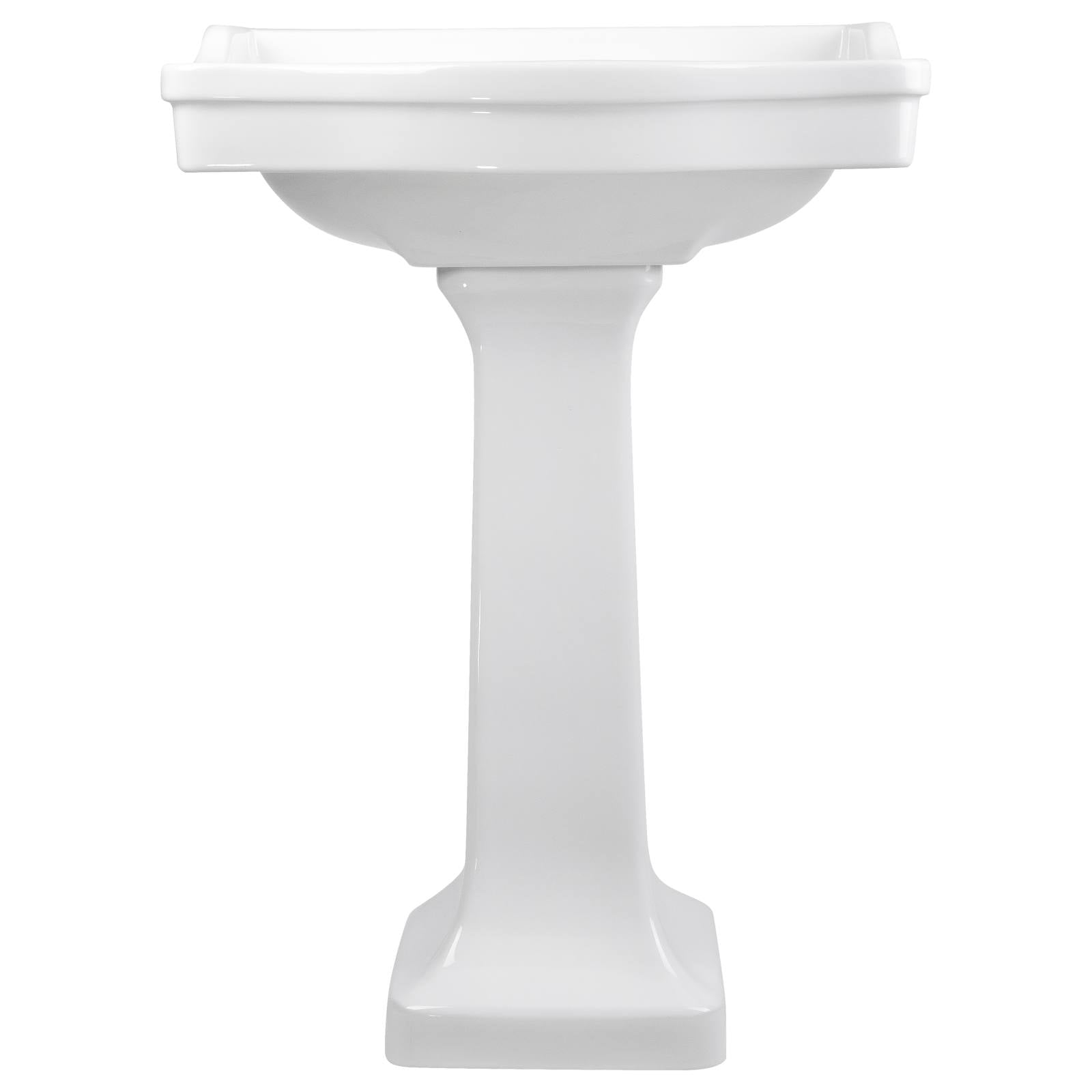 Francis 62cm 3 Tap Hole Pedestal Basin, White – Schots Home Emporium