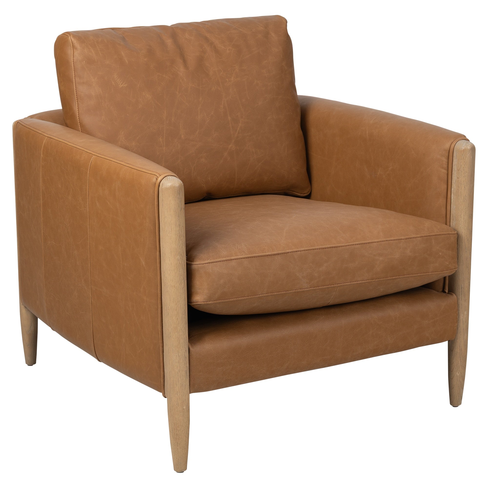 Monaco Leather Armchair, Vintage Tan – Schots Home Emporium