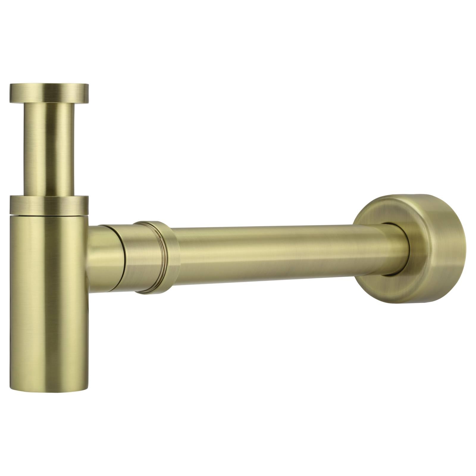 Round Bottle Trap for 32mm basin waste & 40mm outlet, PVD Tiger Bronze ...