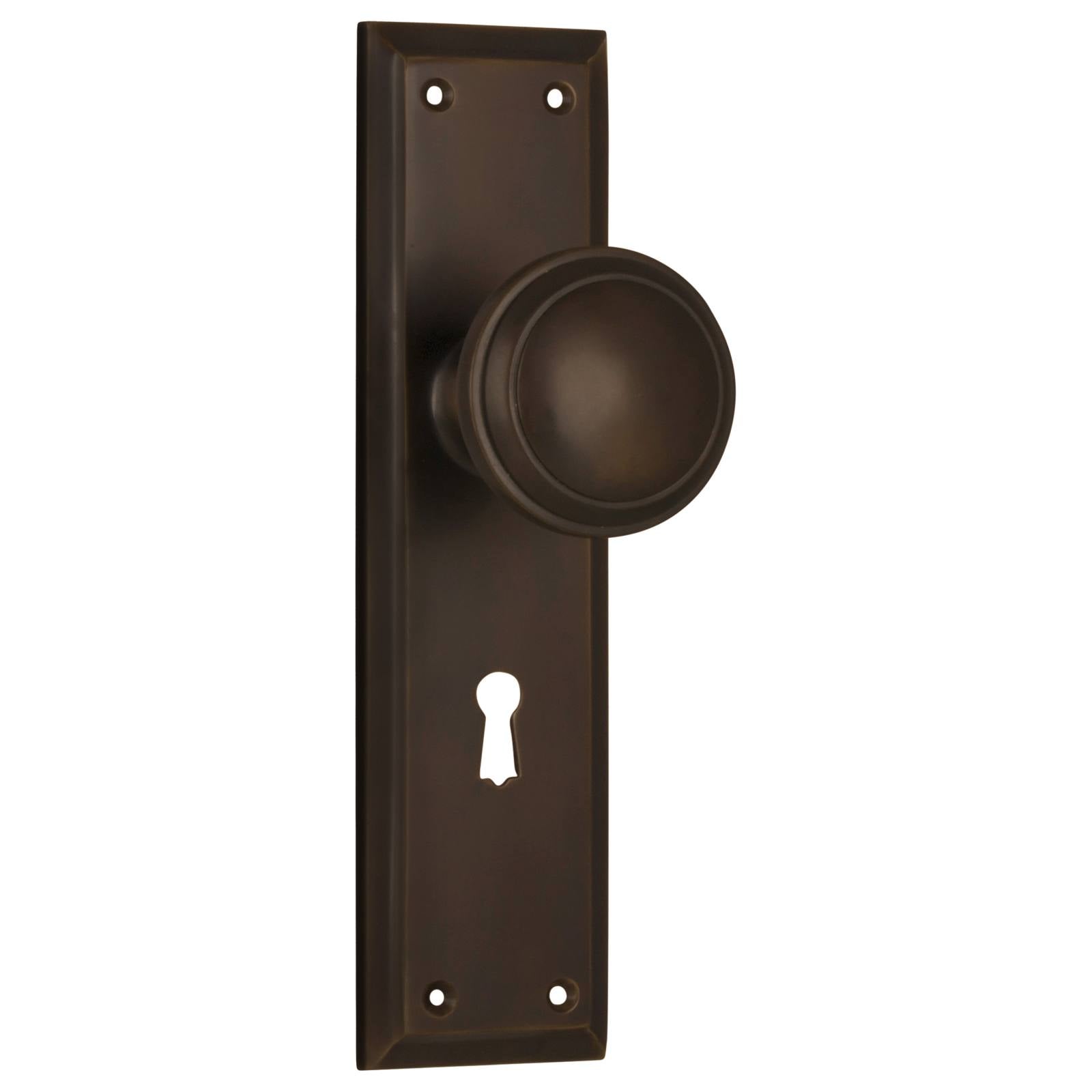 Milton Knob Lock Set, Antique Brass – Schots Home Emporium