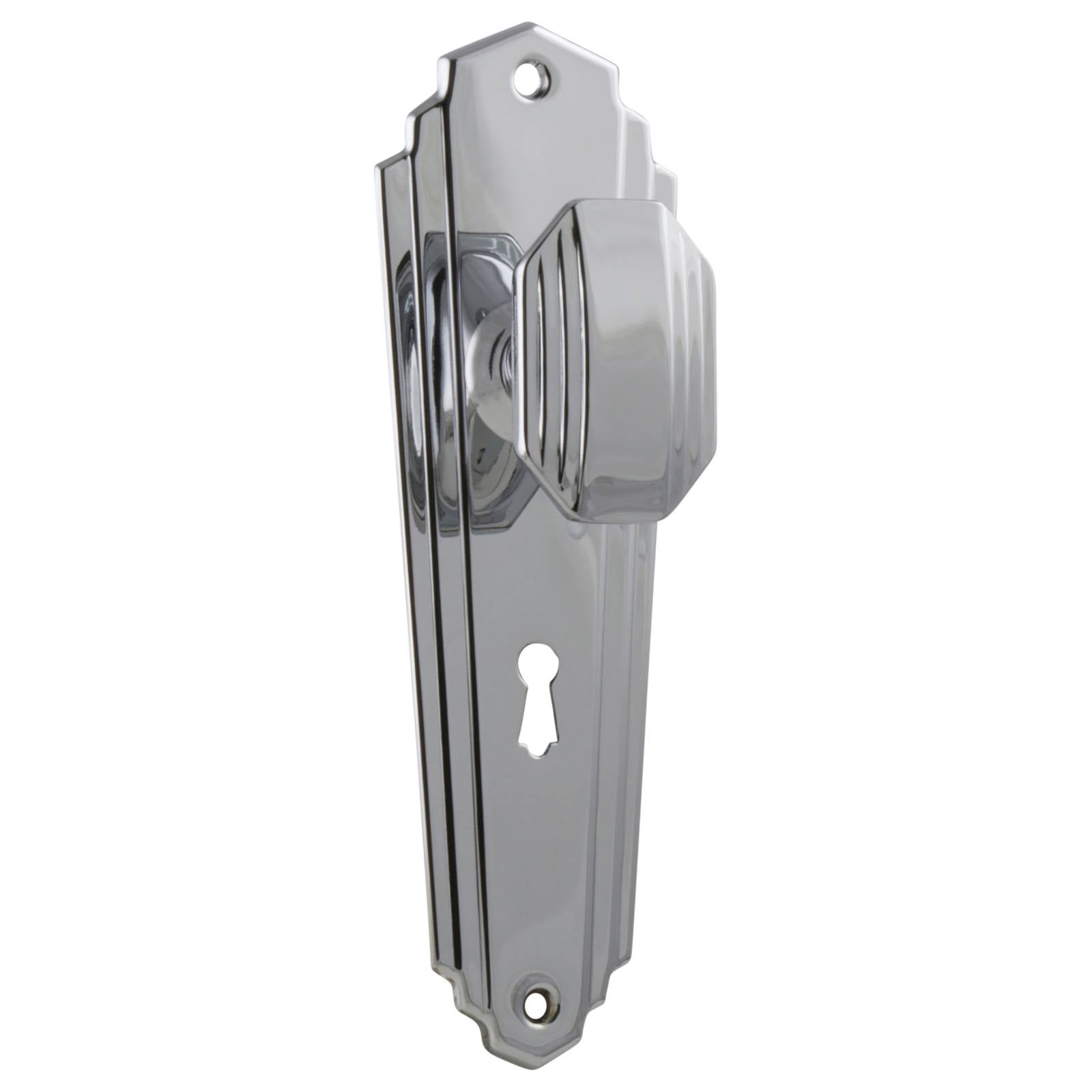 Original Art Deco Knob Lock Set, Chrome – Schots Home Emporium